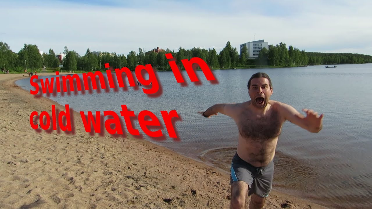 Swimming in freezing water! a challenge in Finland's lakes - YouTube
