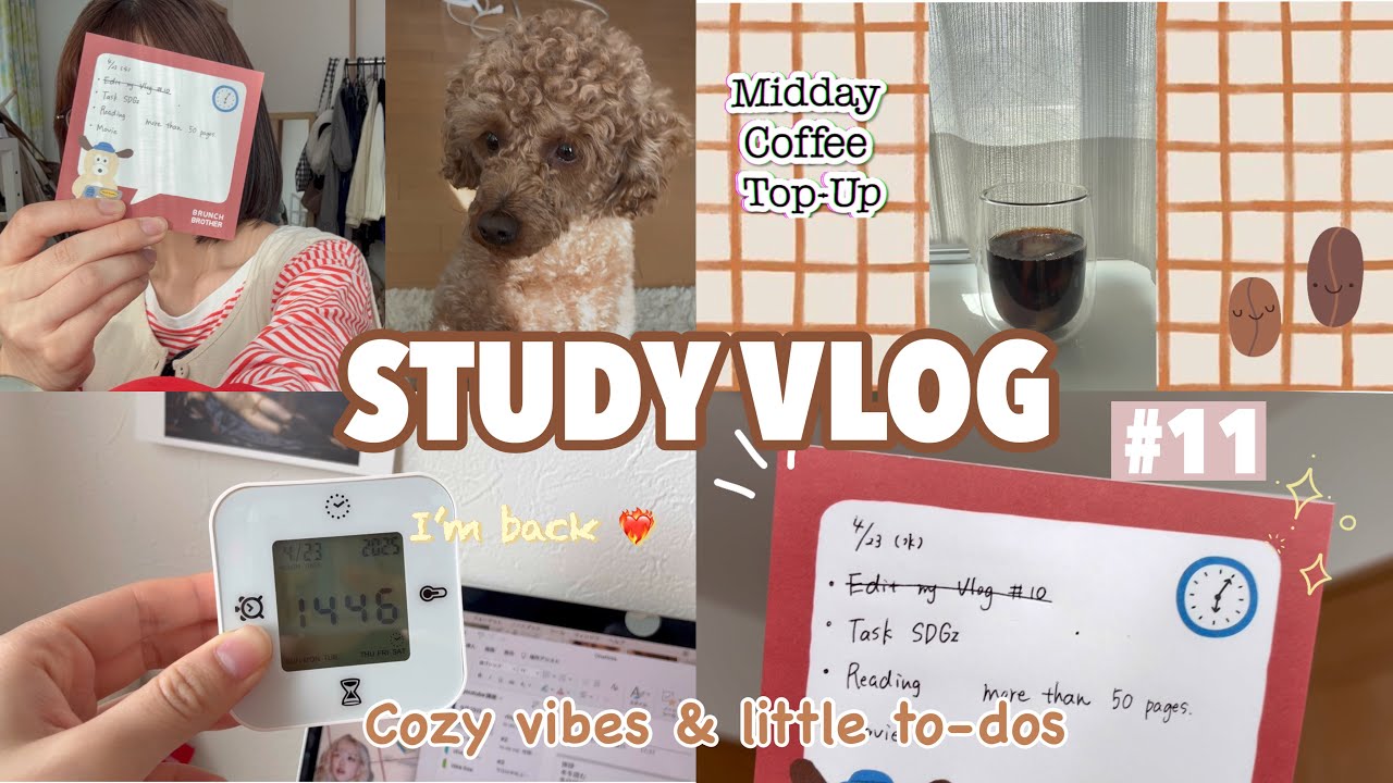 STUDY VLOG #11📔｜Chill & Study with me📚 🏻｜No-pressure productivity in my ...