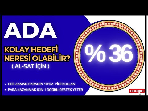ADA Coin %36 Kâr Hedefi! Kritik Destek–Direnç Seviyeleri #ada #adacoin #altcoin #btchaber #analiz
