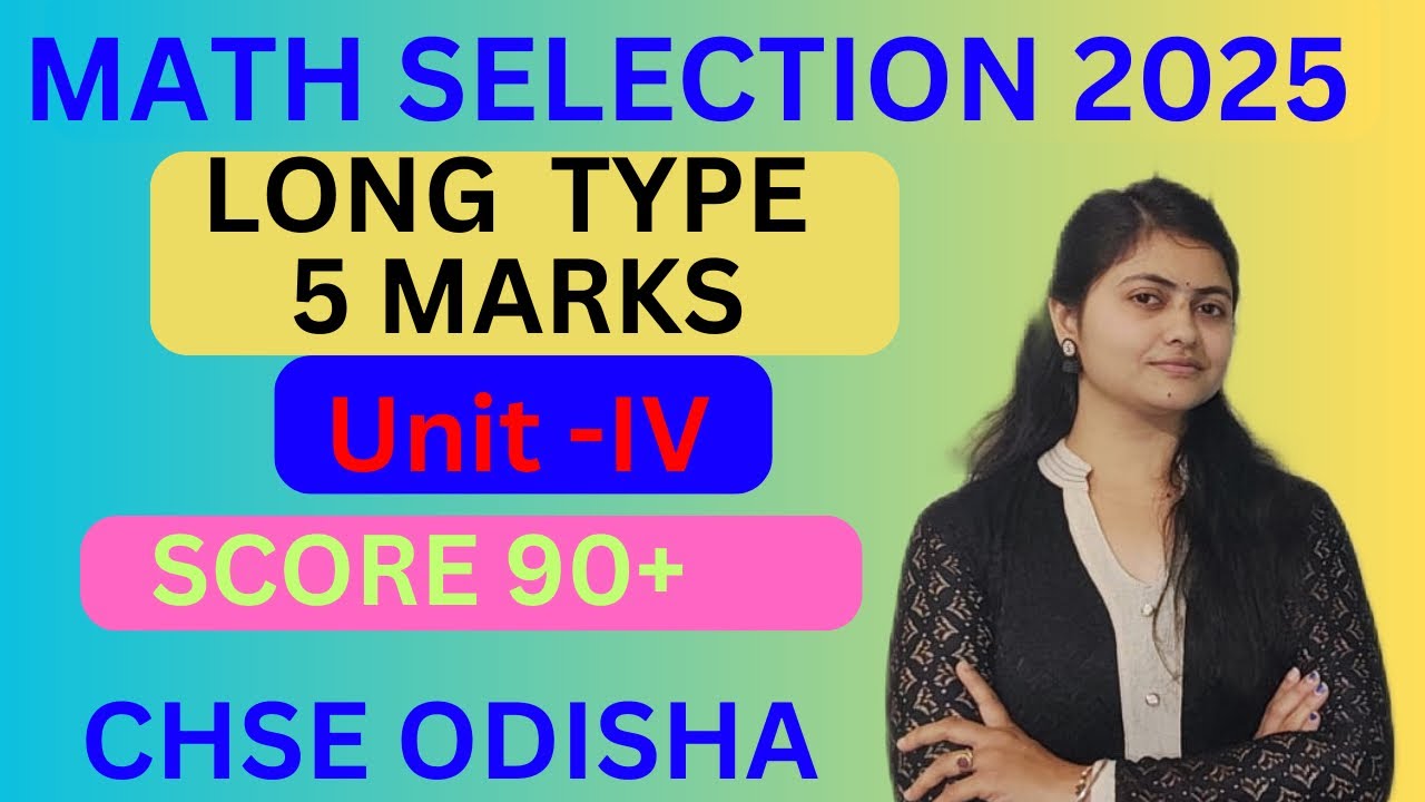 Class 12 math selection questions 2025|Chse math most important ...