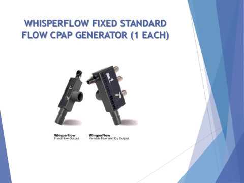 WHISPERFLOW FIXED STANDARD FLOW CPAP GENERATOR (1 EACH) - YouTube