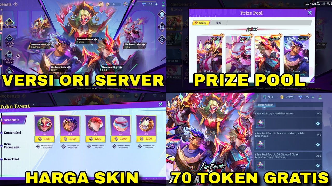 70 TOKEN DRAW NEOBEAST 2025 ! BOCORAN EVENT NEO BEAST MLBB 2025 , HARGA ...