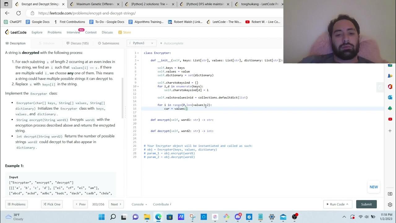 Leetcode Hard 2227 Encrypt And Decrypt Strings Youtube