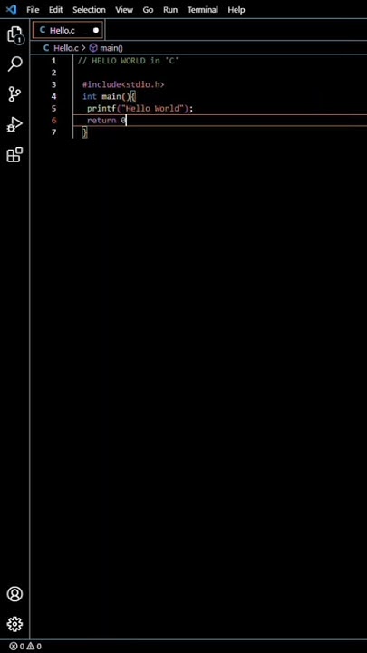 👨‍💻print Hello World In C Using Printf 🔥 Coding Shorts Viral Youtube