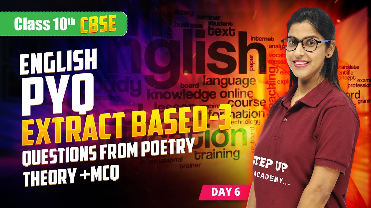 Class 10th English: Extract-Based Questions From Poetry - Part 3 Live ...