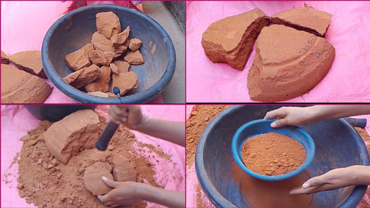 Red Chunks Water Became Hard Due To Excess Water Then Crushing ️ ...