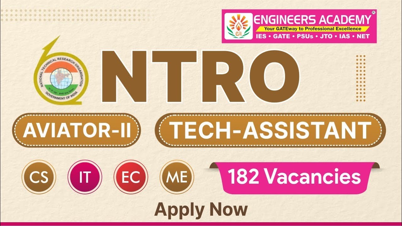 NTRO Technical Assistant Vacancy 2023 | NTRO Recruitment 2022 | NTRO ...