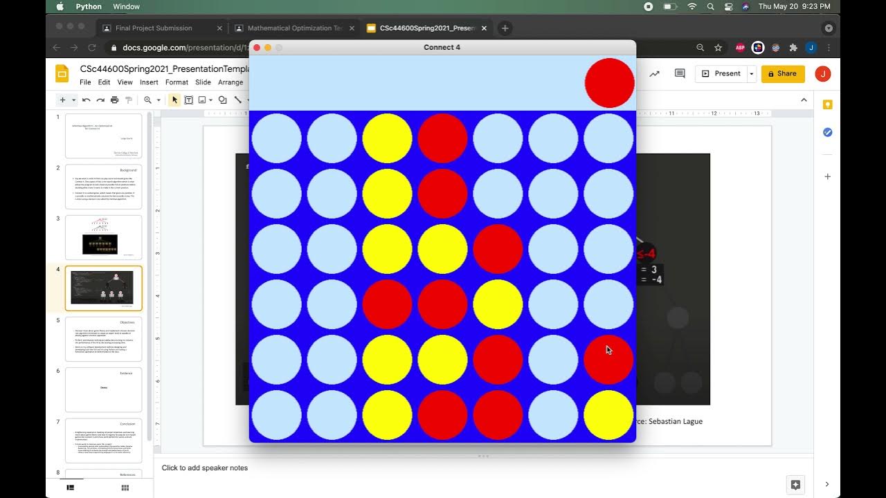Demonstration of a Connect 4 AI using the Minimax Algorithm with Alpha ...