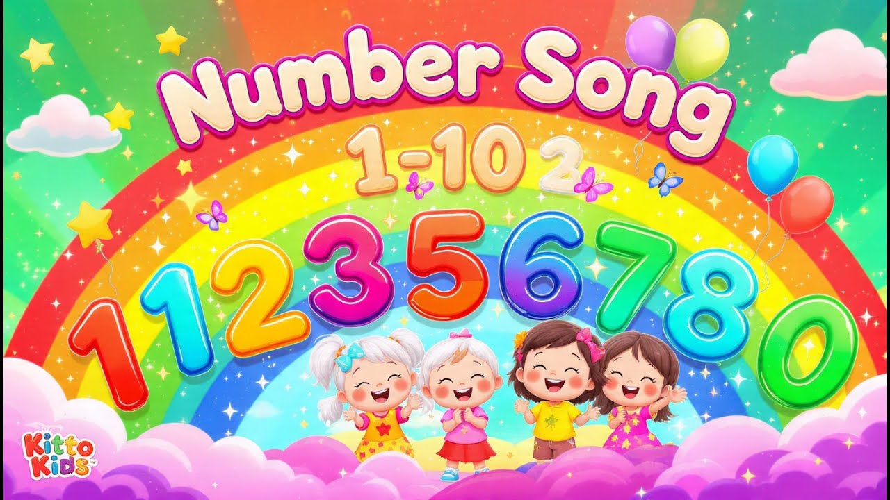 Number Song 1 to 10 | Counting Song for Kids | Fun Learning with Kitto ...