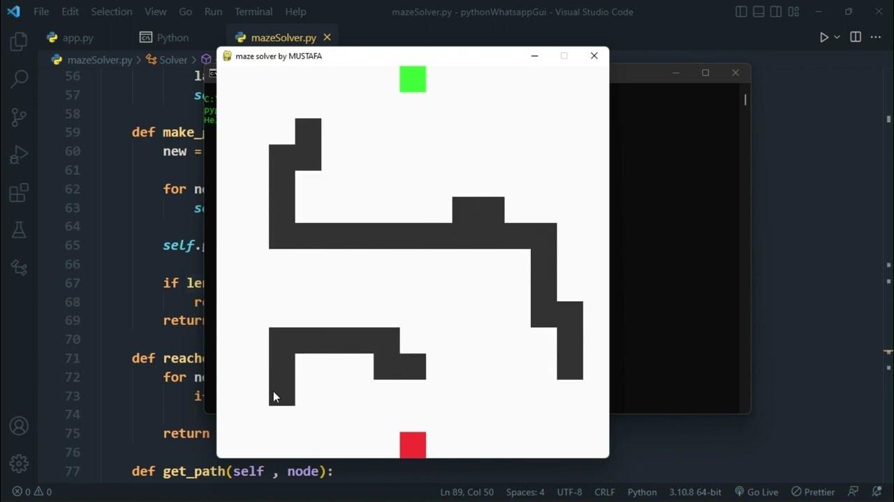 maze solver with python - YouTube
