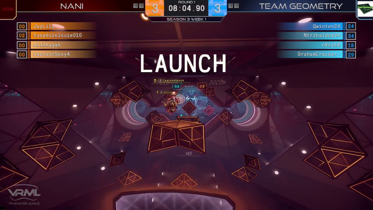 Echo Arena - Nani vs Team Geometry - Season 3 Week 2 - VRML - YouTube