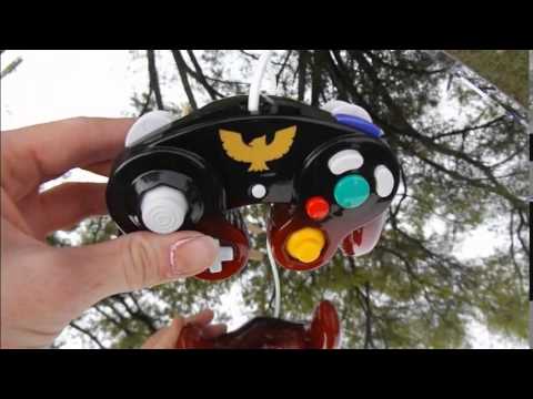 Red and Black Gradient Captain Falcon Custom Gamecube Controller - YouTube