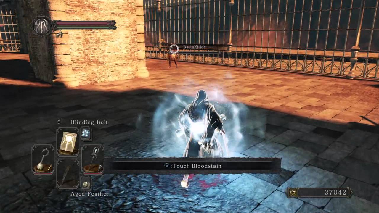 Dark Souls 2 - PVP glass cannon Sorcerer Bell covenant first fight ...