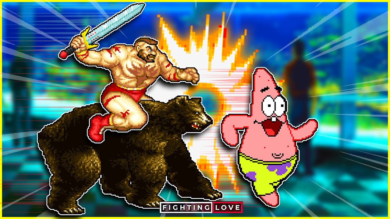 Patrick Starfish WRESTLES Zangief -INTENSE SWEATY FIGHT! (spongebob ...