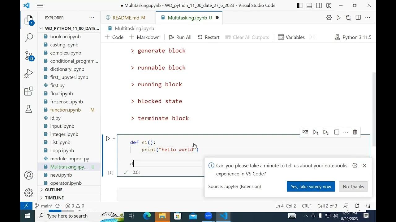 Python Multitasking Thread, Process, handle Part 2 - YouTube