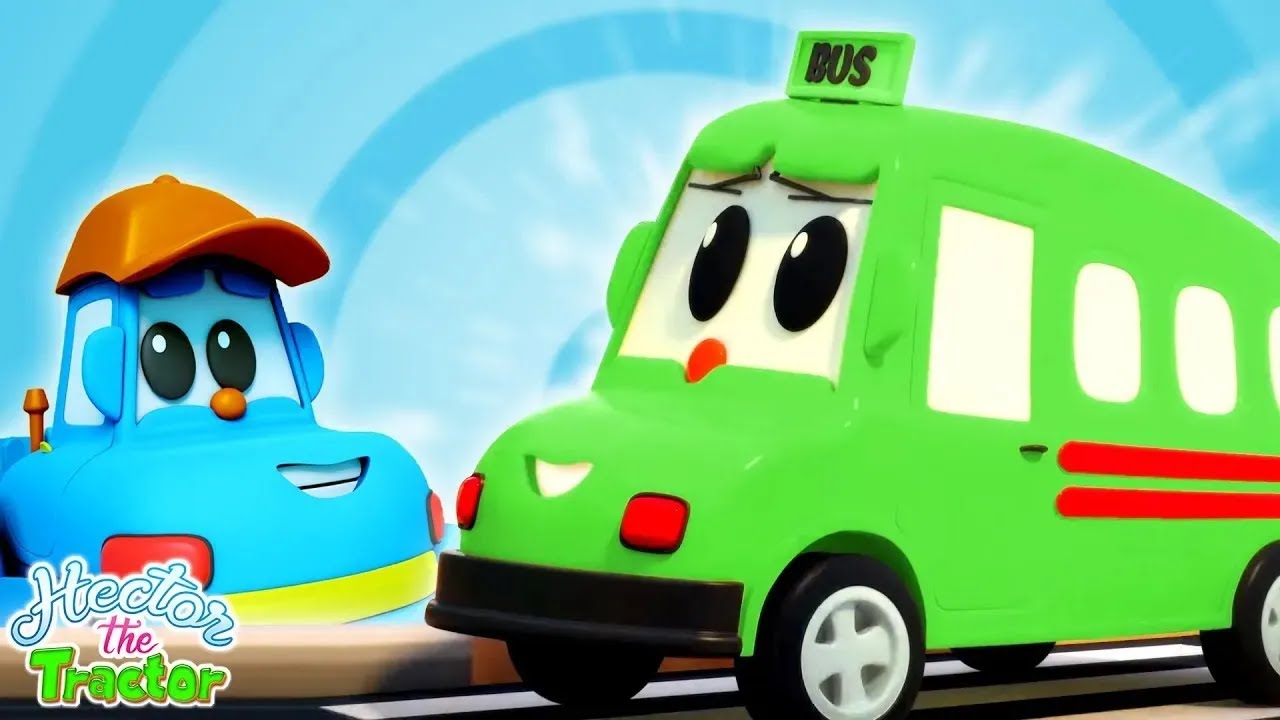 Wheels on the Bus, Five Little Garbage Trucks + Vehicle Cartoon Songs ...