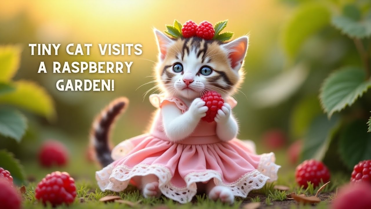 🍓 What Happens When Adorable Cat Visits a Raspberry Garden? You Won't ...