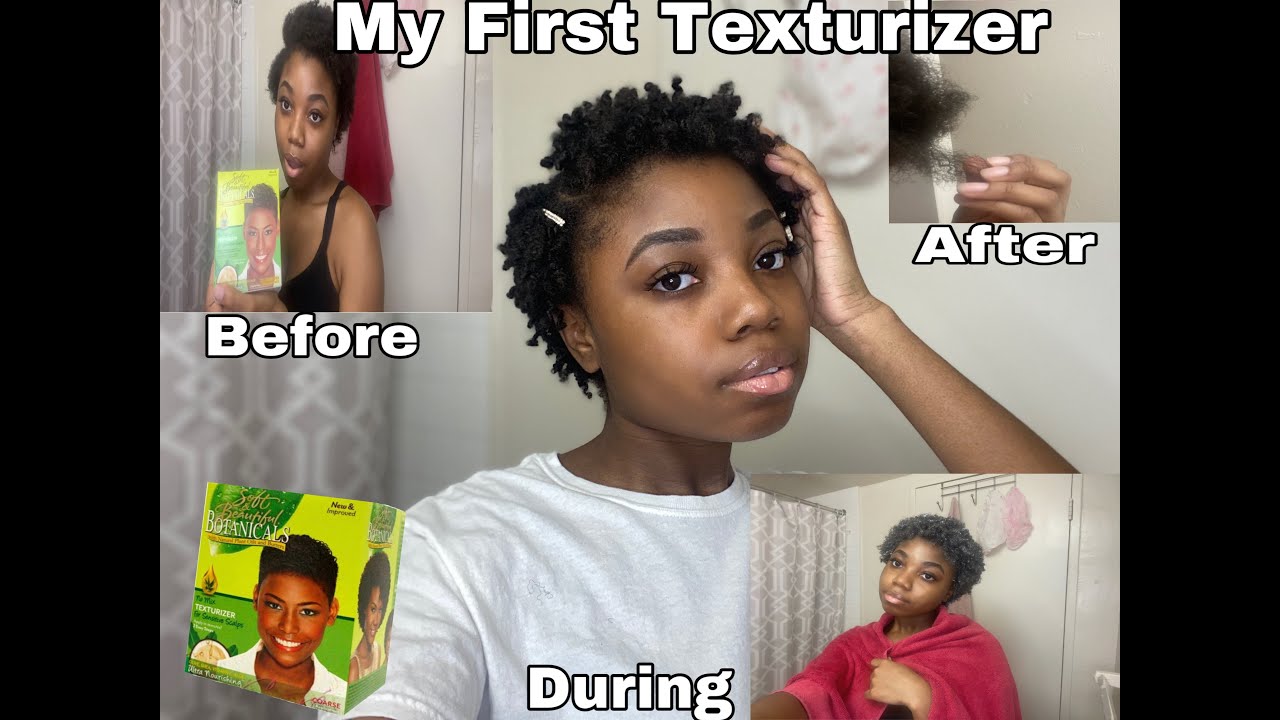 Texturizing My Natural 4C Hair For The First Time!!| Quarantined and ...