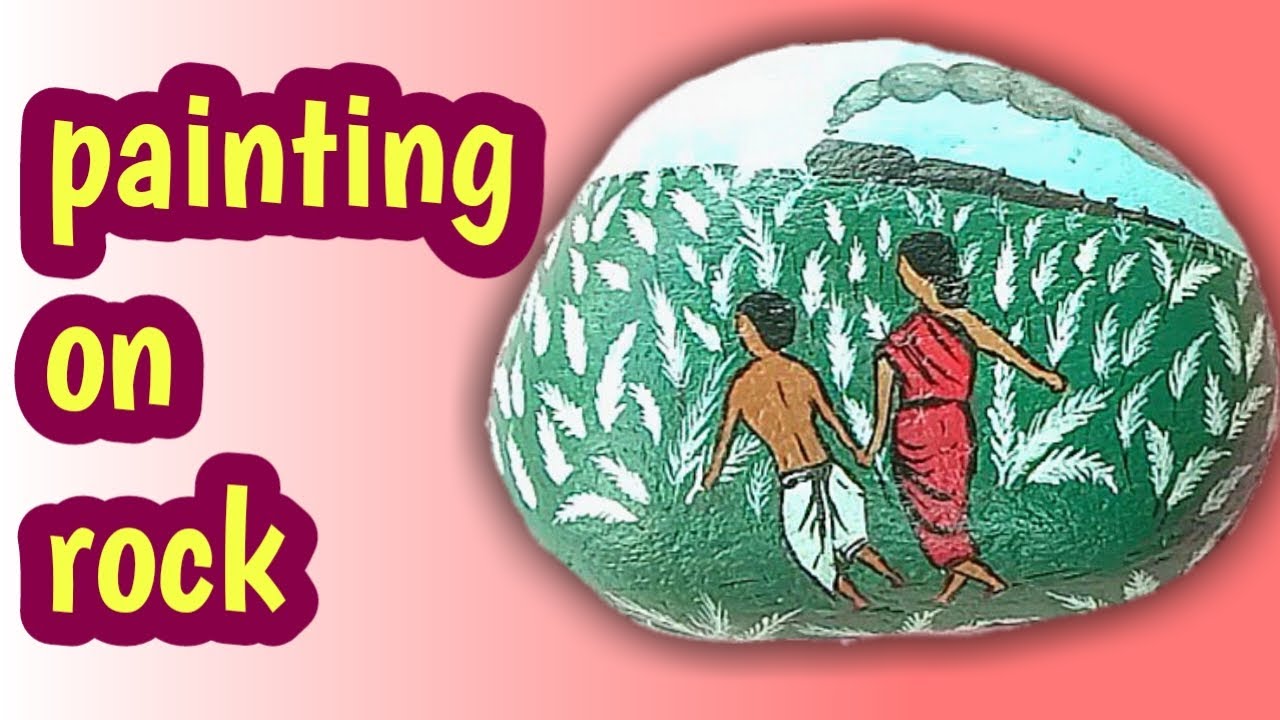 Apu-Durga painting on rock. #craft #painting #creative #patherpanchali ...