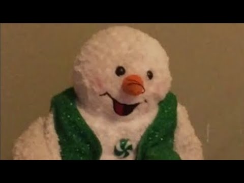 Gemmy 2006? FRENCH GREEN PEPPERMINT Snowflake Spinning Snowman - YouTube