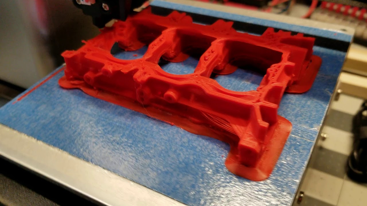 Monoprice Select Mini 3D Pro Printing a Ford Engine Block - YouTube