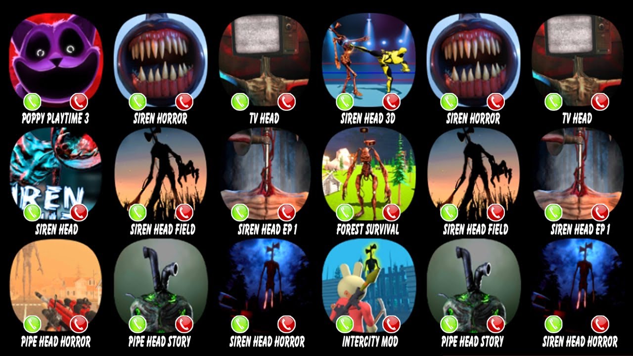 Poppy Playtime 3, Siren Horror Big Head Game 3D, TV Head Escape 3D ...