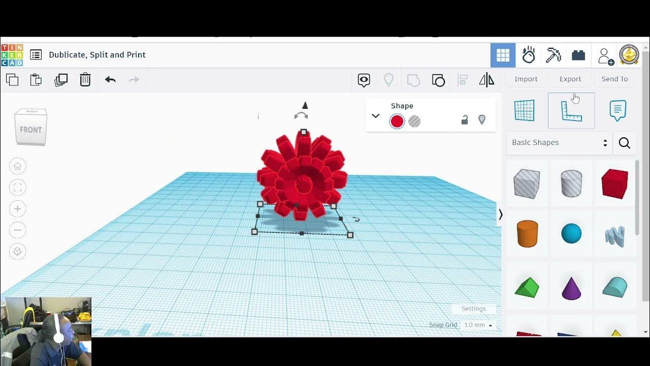Tinkercad: Duplicate, Split and Print - YouTube