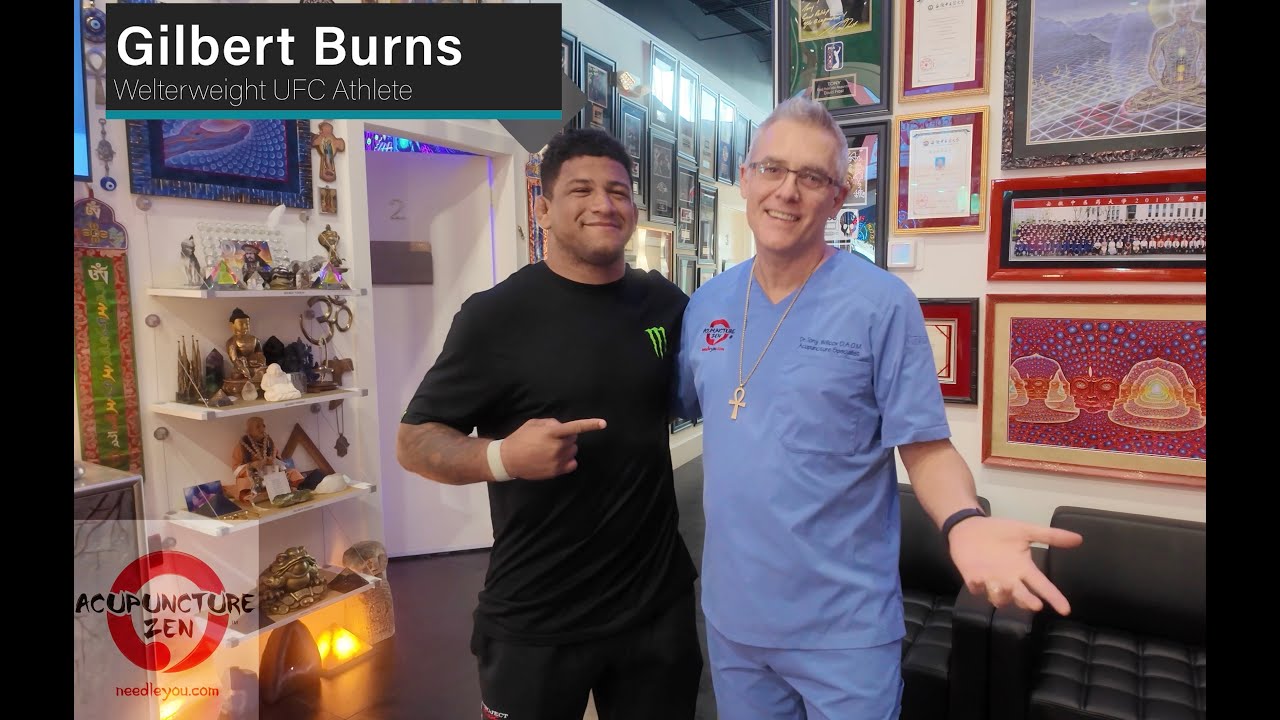 Gilbert Burns UFC Acupuncture Zen Delray Beach - YouTube