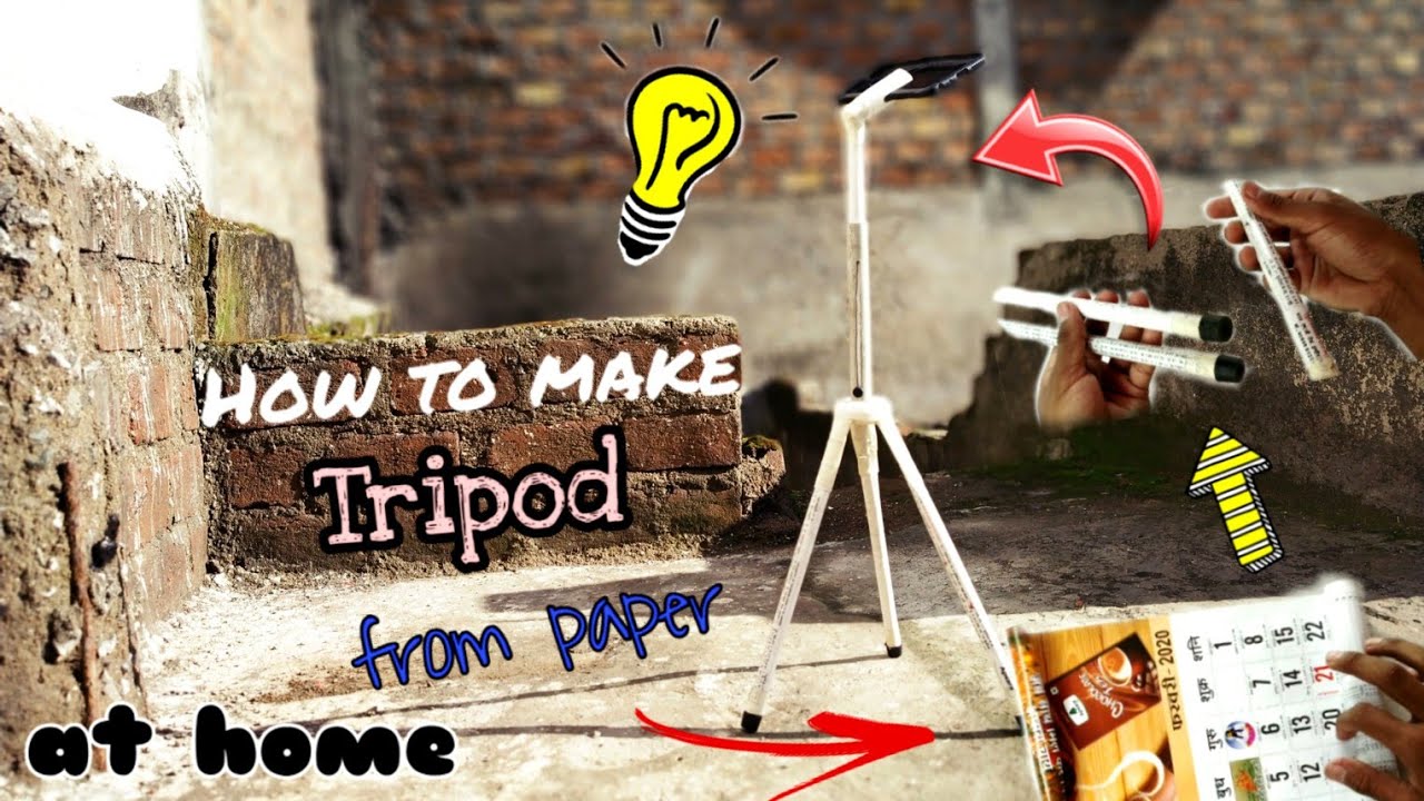 How to make tripod at home | making tripod from waste paper | DIY ...