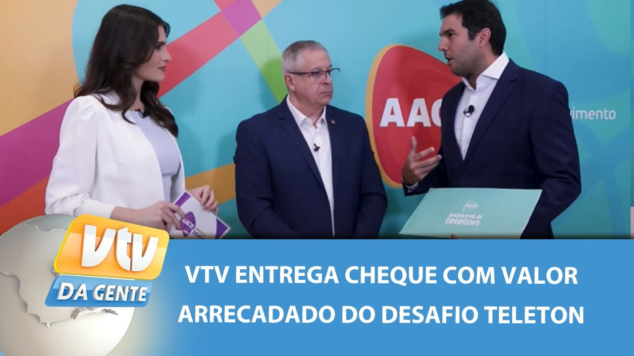 VTV entrega cheque com valor arrecadado do Desafio Teleton para a AACD ...