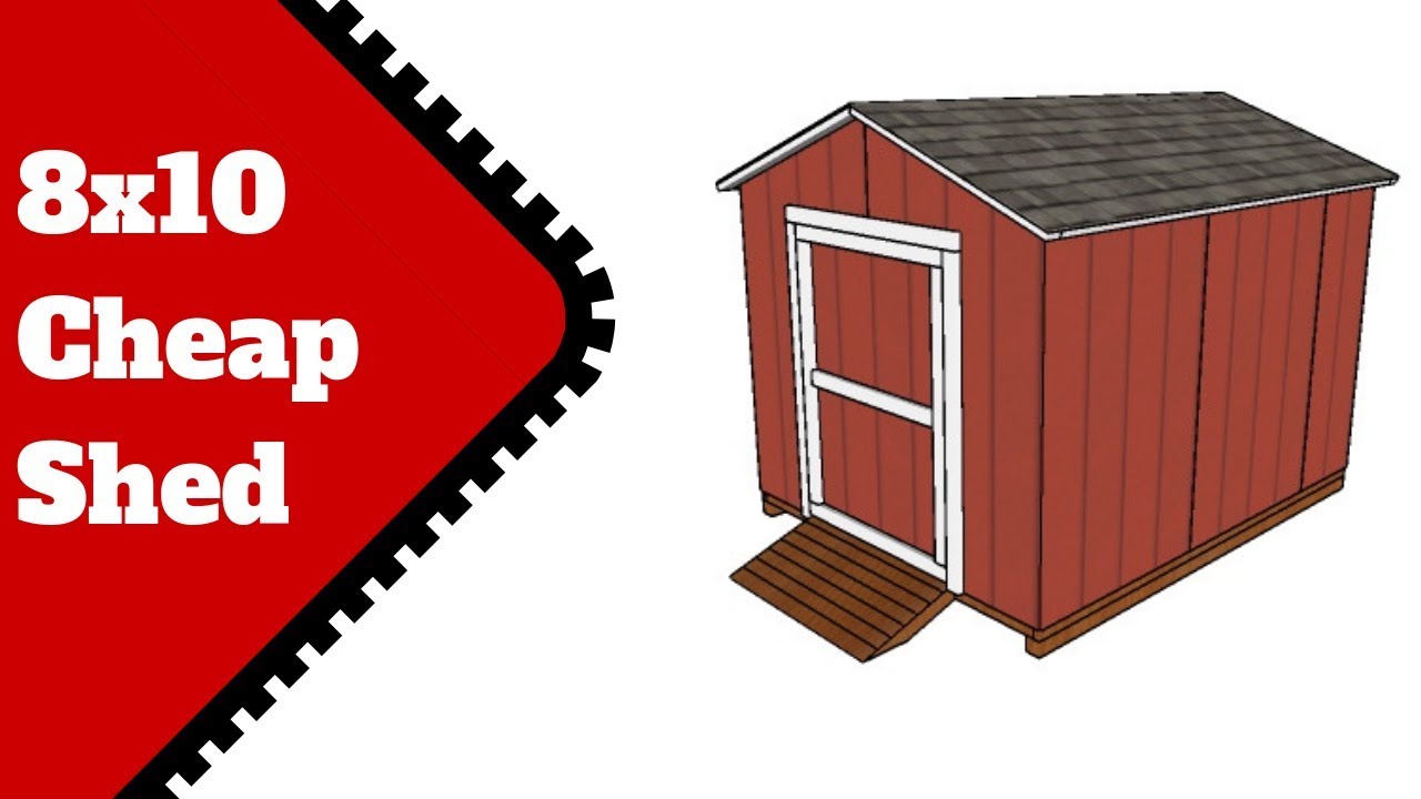 8x10 Cheap Shed Plans - YouTube