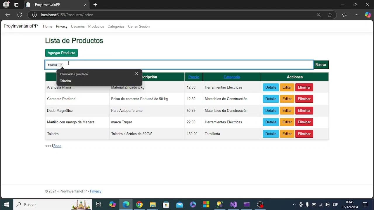 Gestión de Inventario Parte 2 - ASP NET CORE + SQL - YouTube