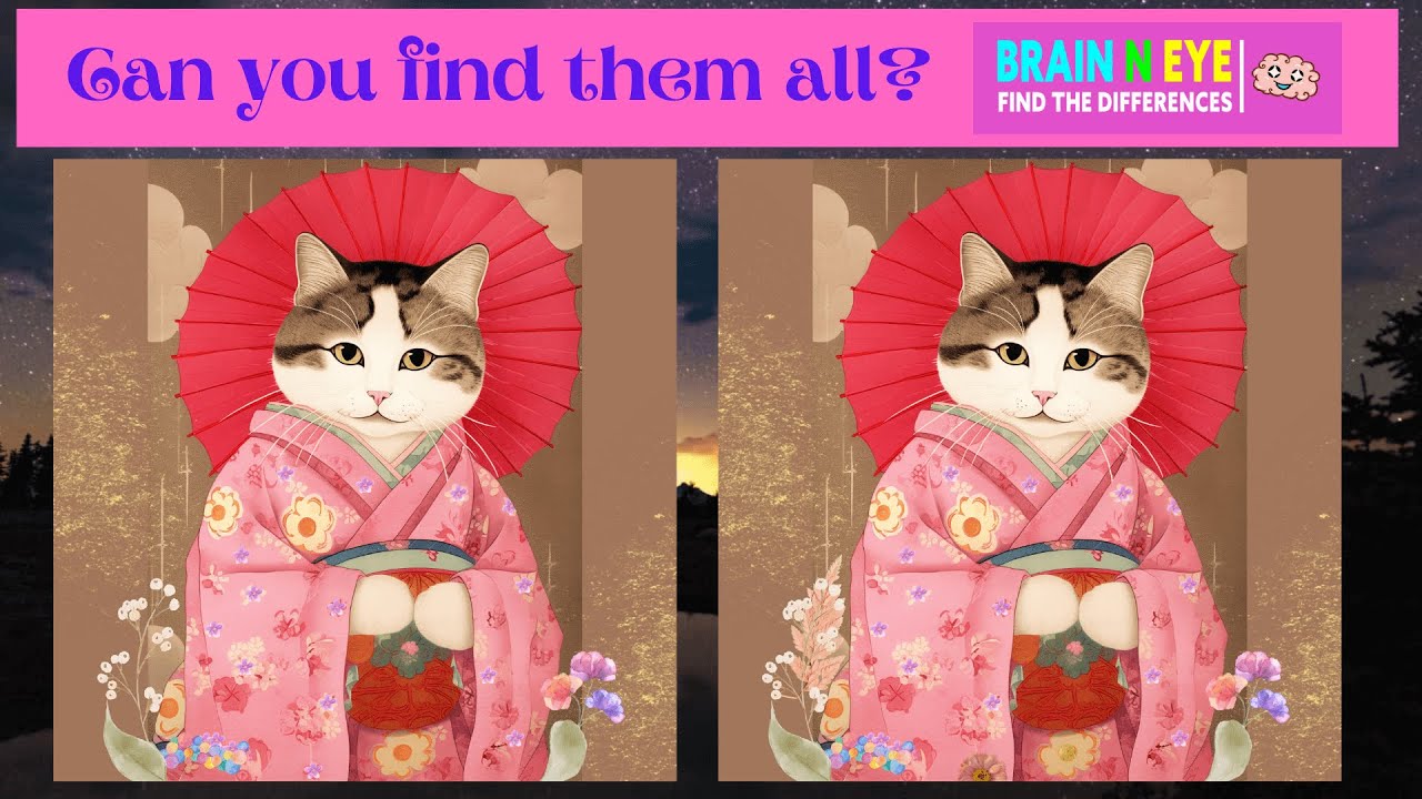 【Find the difference game】best brain exercise quiz! Find 3 differences ...