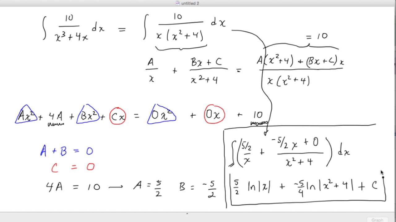MAT 271 Wed Aug 31: Partial Fractions & Trig Integrals - YouTube