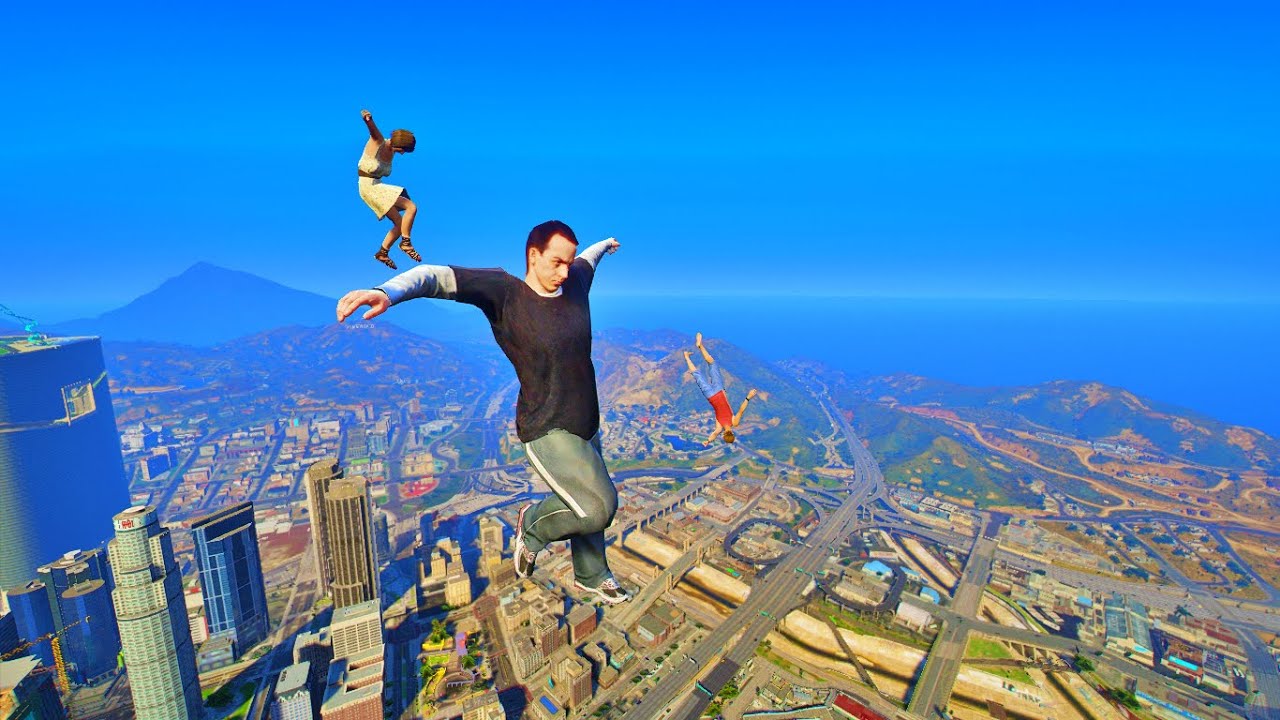 GTA 5 Falling off Highest - Funny Moments & GTA 5 Gameplay Fails #11 ...