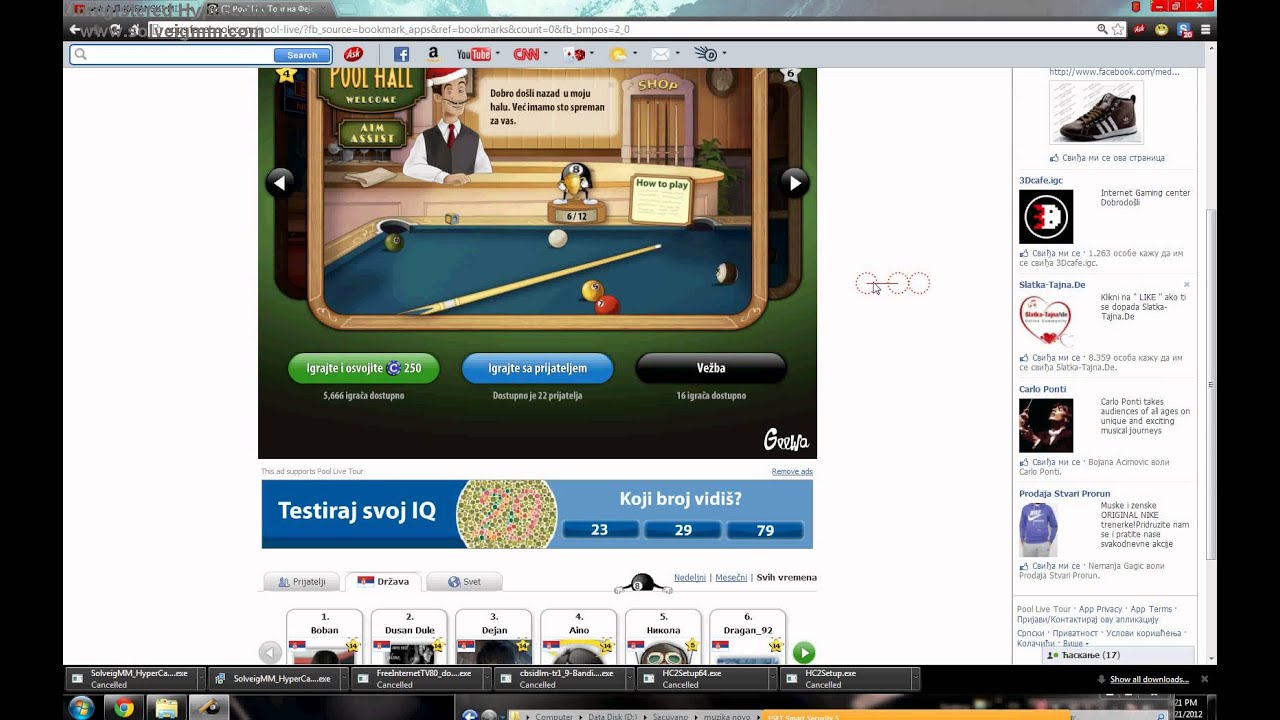 HOW TO HACK POOL LIVE TOUR (8BALLRULLER) ON FACEBOOK (BY. NIXA) - YouTube