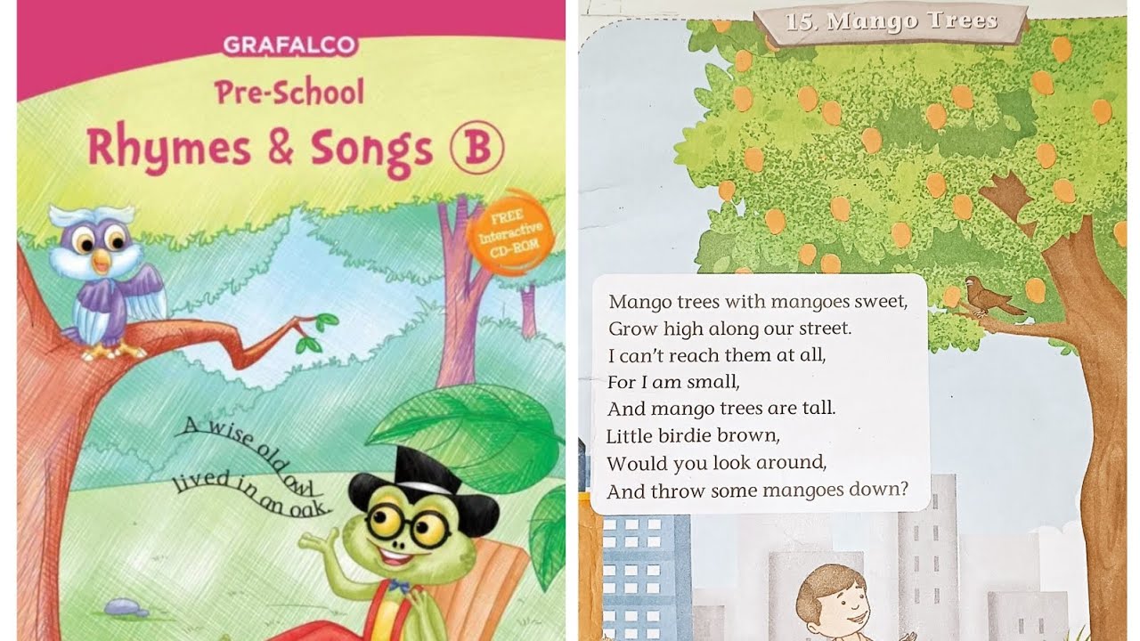 Mango Trees | Mango trees with mangoes sweet | Ukg | Poem | Pre-school ...