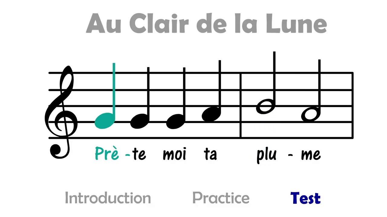au clair de la lune test 3 - YouTube