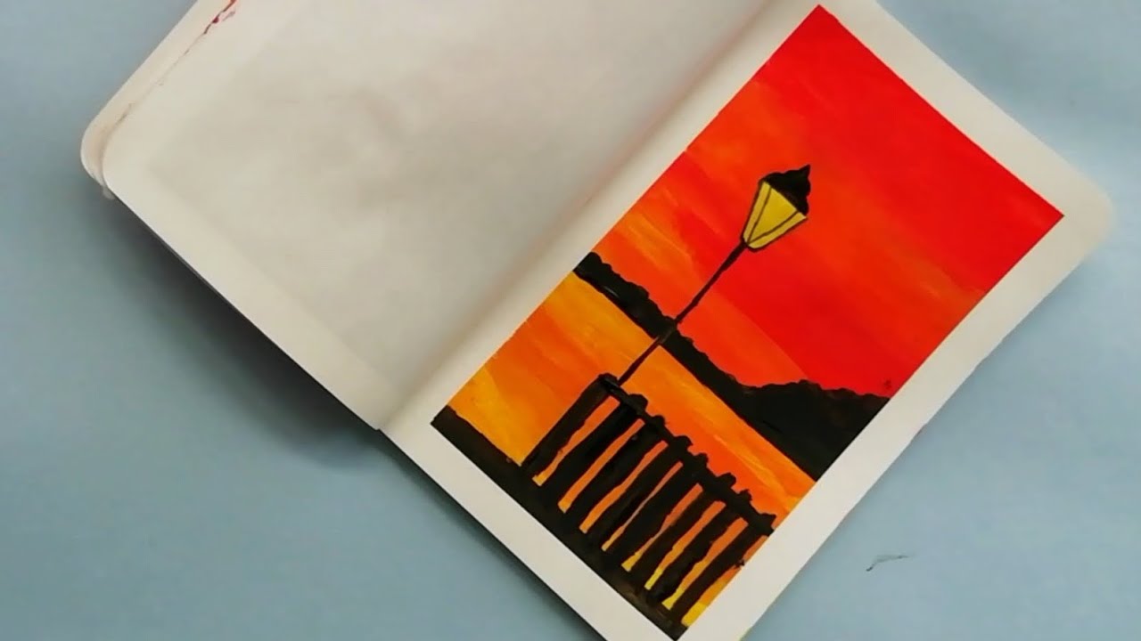 sunlight scenery painting tutorial // Tutorial painting // #nidha_art ...