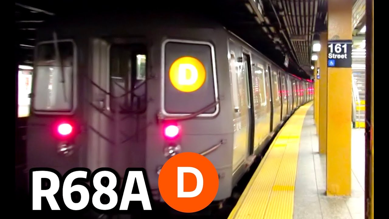 ⁴ᴷ⁶⁰ R68A D Train Leaving 161st Street - Yankee Stadium - YouTube