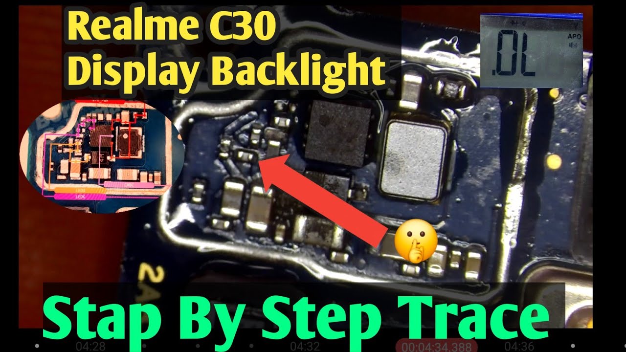 Realme C30 Display BackLight Problem Solution | Light Section Trace ...