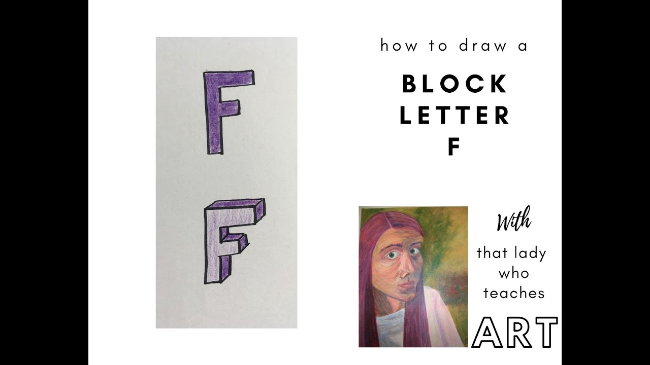How to Draw a Block Letter F - YouTube