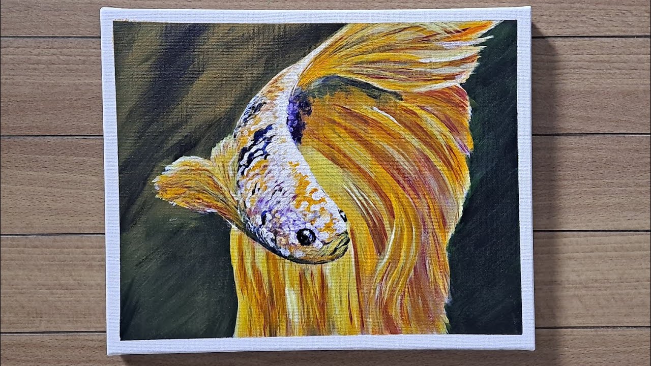 How To Paint Betta Fish With Acrylics/Acrylic Painting/Betta Fish ...