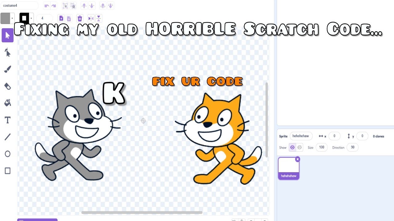 Fixing my old HORRIBLE Scratch Code... - YouTube