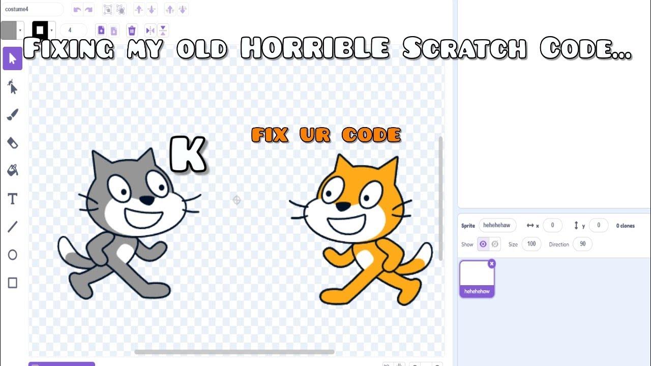 Fixing my old HORRIBLE Scratch Code... - YouTube