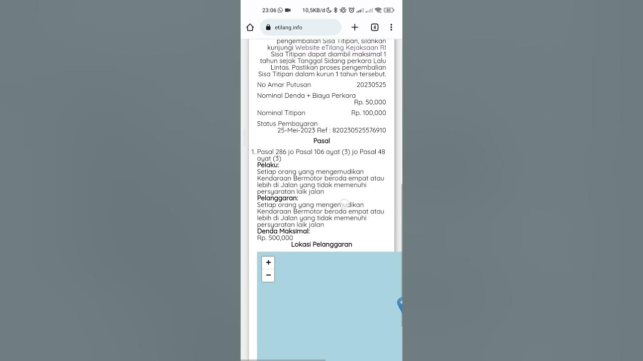 Cara Cek Total Denda Tilang Manual 2023 resmi. - YouTube