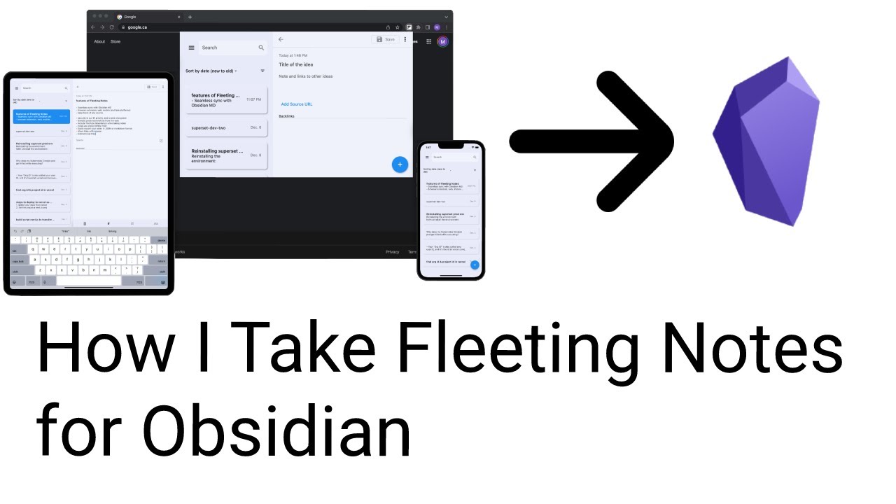 How I Take Fleeting Notes for Obsidian (4 MIN) - YouTube