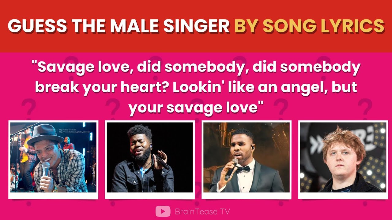 Guess the Singer by Song Lyric Quiz - Test Your Music Knowledge! - YouTube