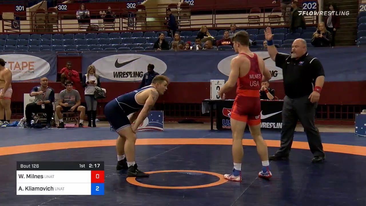 77 Kg Consolation Weston Milnes Unattached Vs Aaron Kliamovich ...