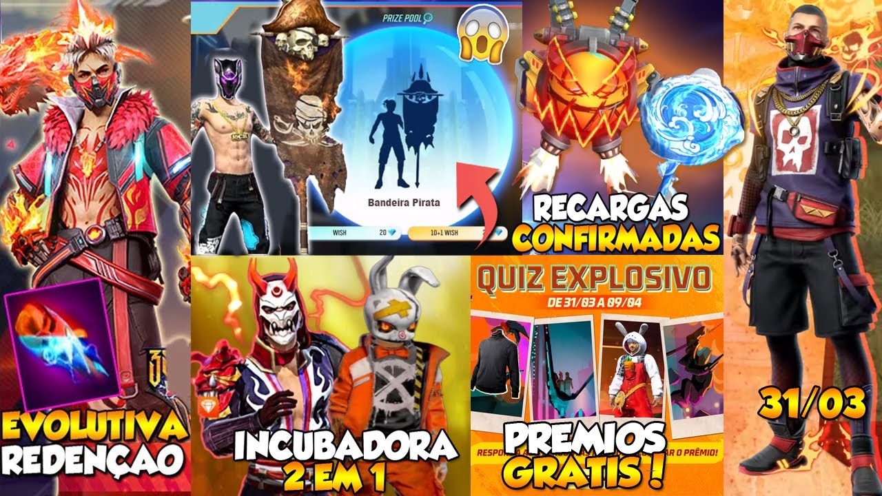CORRE!! EMOTE BANDEIRÃO, REDENÇÃO EVOLUTIVA, INCUBADORA 2EM1, PREMIOS ...